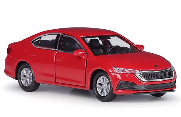 Diecast Skoda Octavia Car Toy 1:36 Scale Red By Welly [VB4A754]